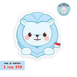 MR MERLION MERLION FLAG BLUE STICKER